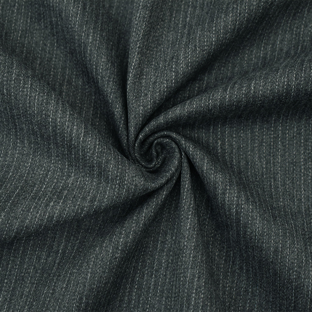 Dark Gray-Gray Cotton Stretch Spandex Stripe Twill Woven Fabric – Girl ...